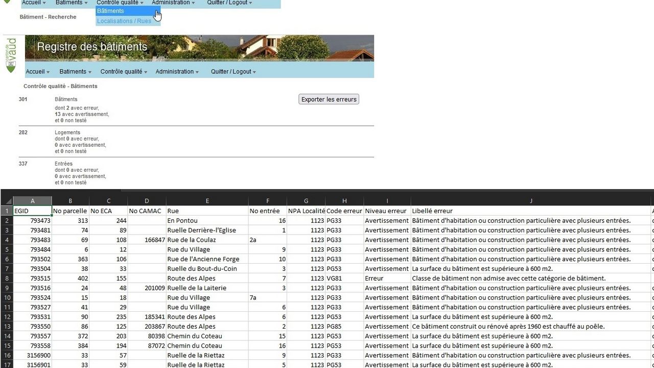 Registre cantonal des bâtiments : projet d’extension achevé ...